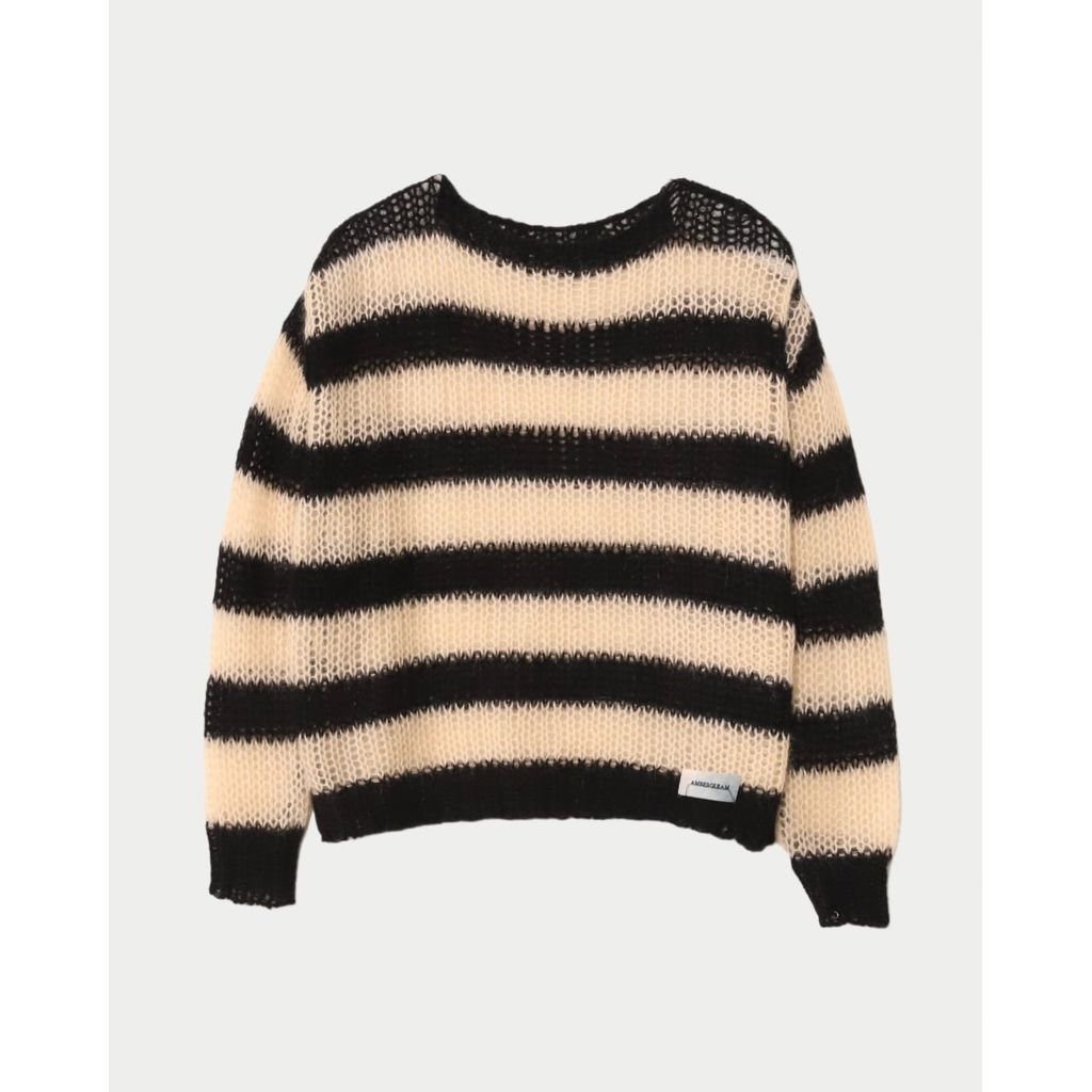 AMBERGLEAM Mesh Mohair knit – MAROON WEBSTORE
