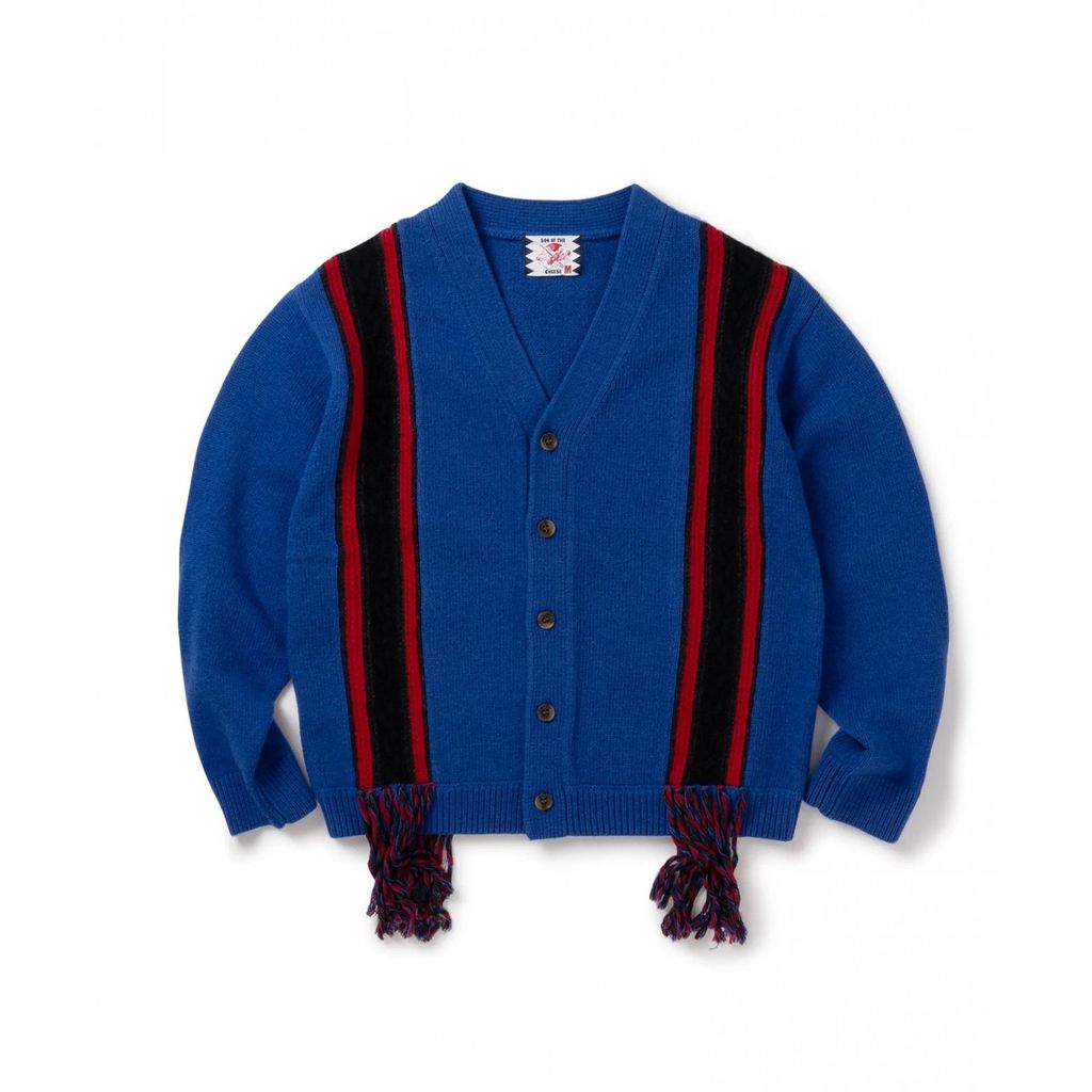 SON OF THE CHEESE FRINGE KNIT CARDIGAN – MAROON WEBSTORE